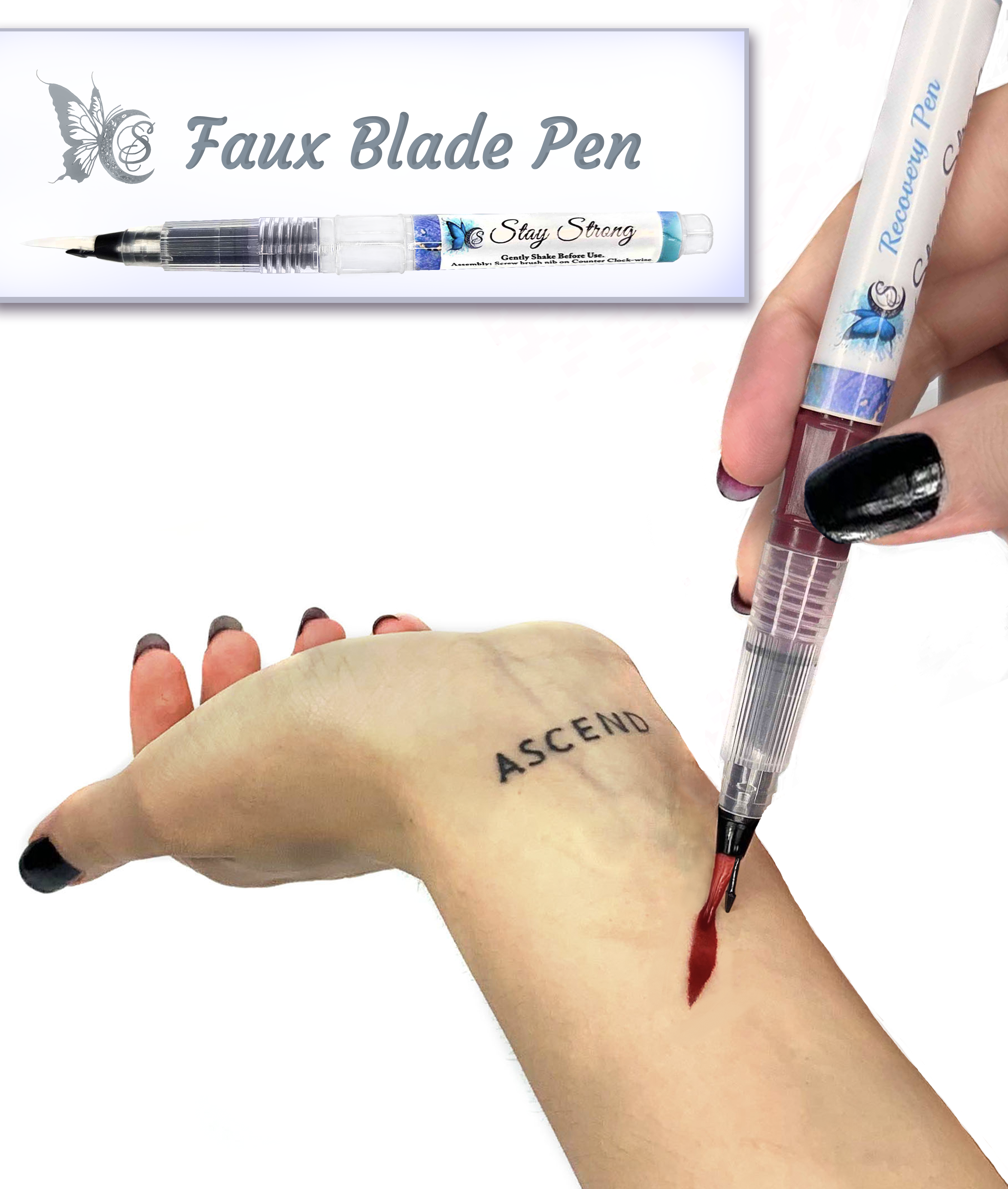 Self-Harm Recovery Pen (Self-Cut Harm Reduction Tool) – Symphony Light Art