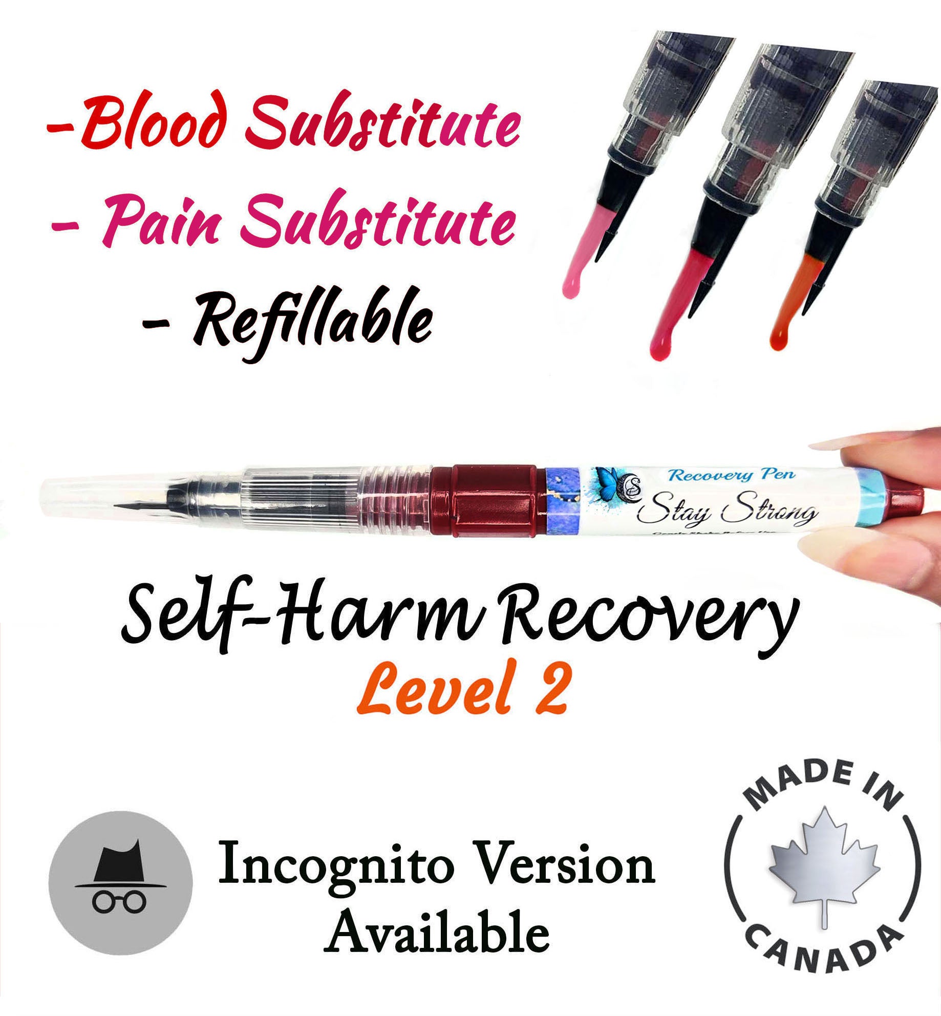 Relief & Recovery Pen | Level 2 (Self-Cut Harm Reduction Tool ...