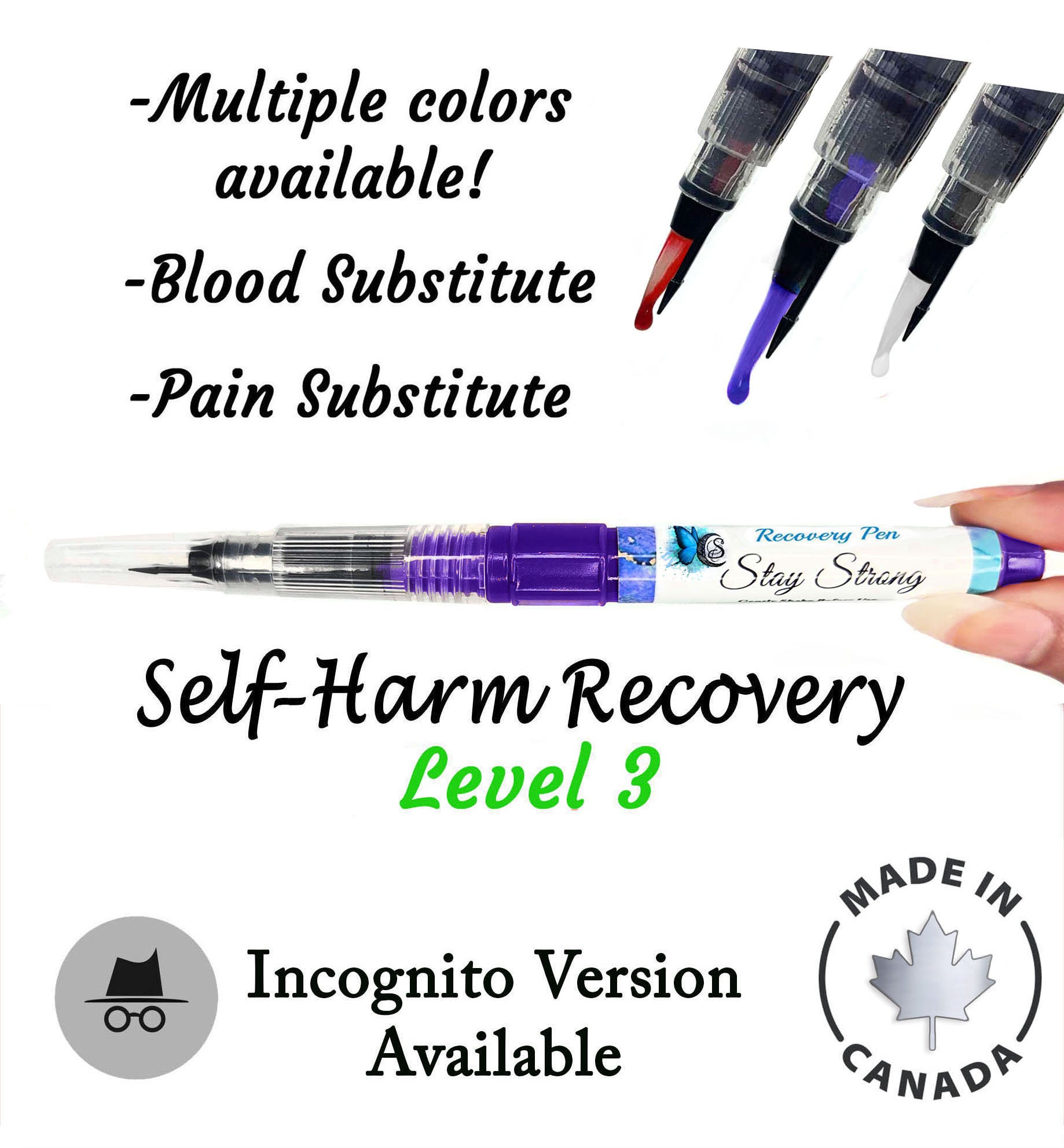 Relief & Recovery Pen | Level 3 (Self-Cut Harm Reduction Tool ...